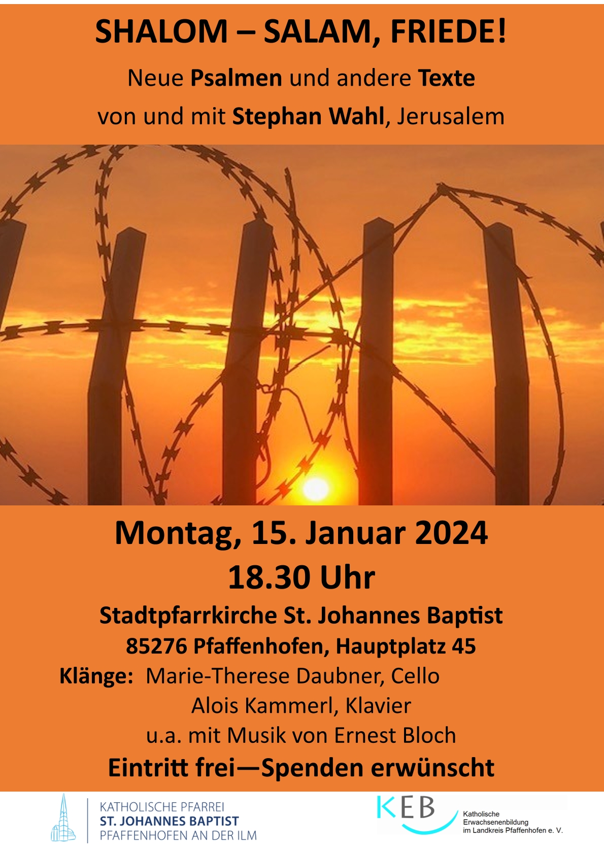 SHALOM – SALAM, FRIEDE! - mit Pfarrer Stephan Wahl ...